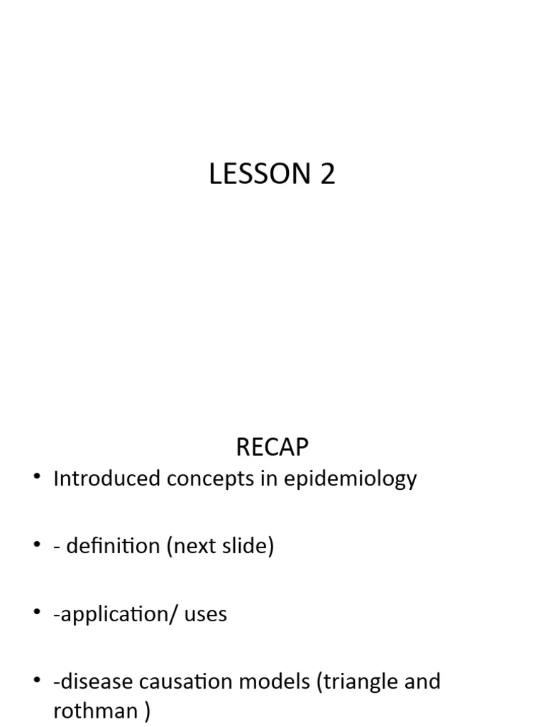LESSON 2 | PDF | Epidemiology | Cohort Study