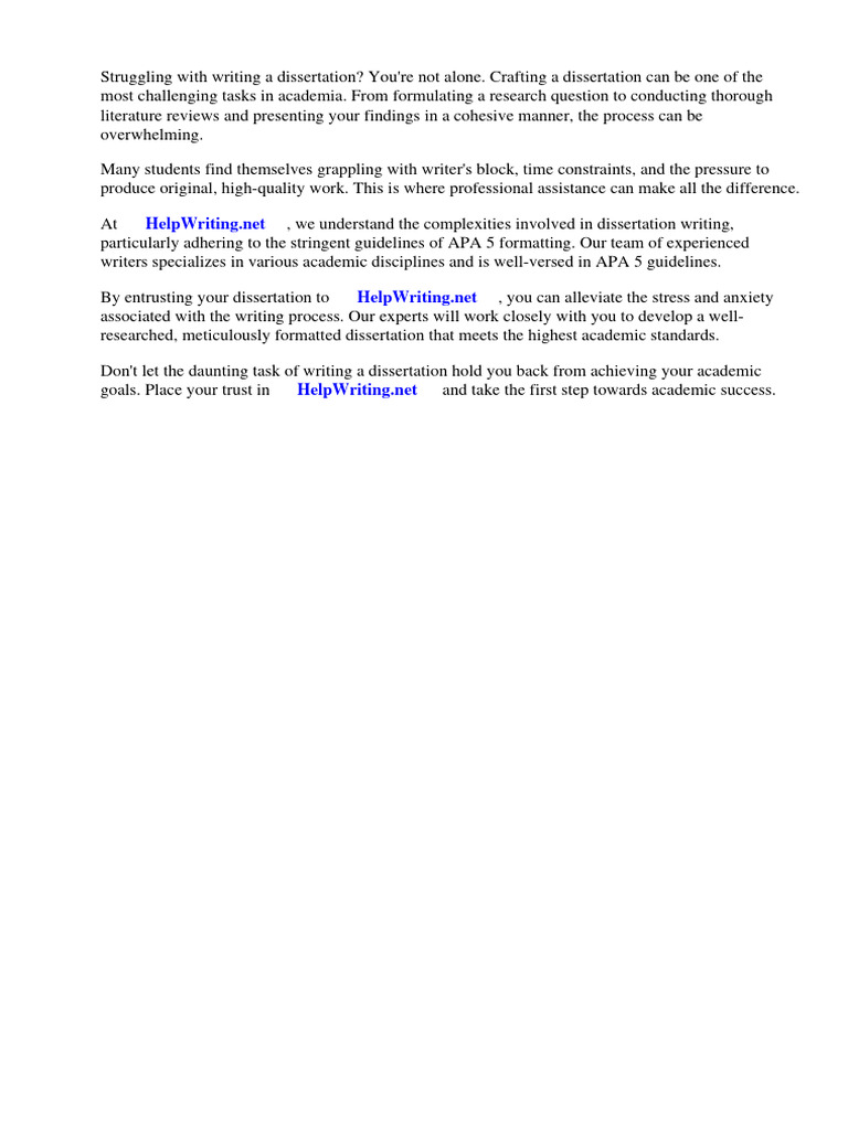 Apa 5 Dissertation Pdf Apa Style Thesis