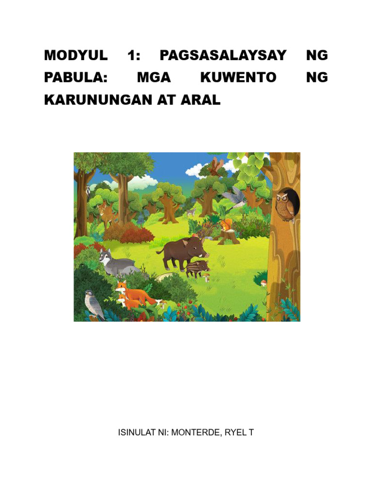 Module para Sa Pabula | PDF