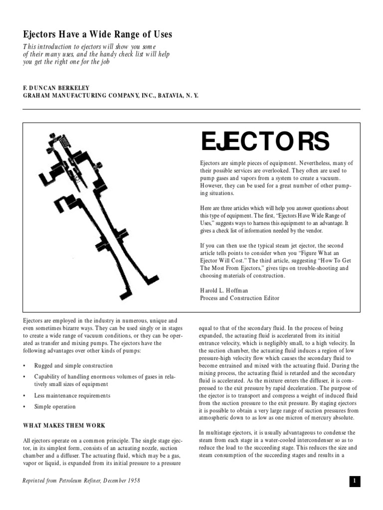 Ejectors | PDF