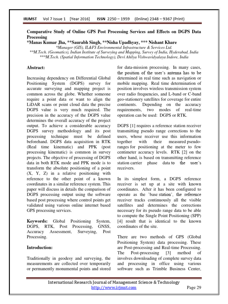 Online DGPS Data Processing | PDF | Surveying | Global Positioning System