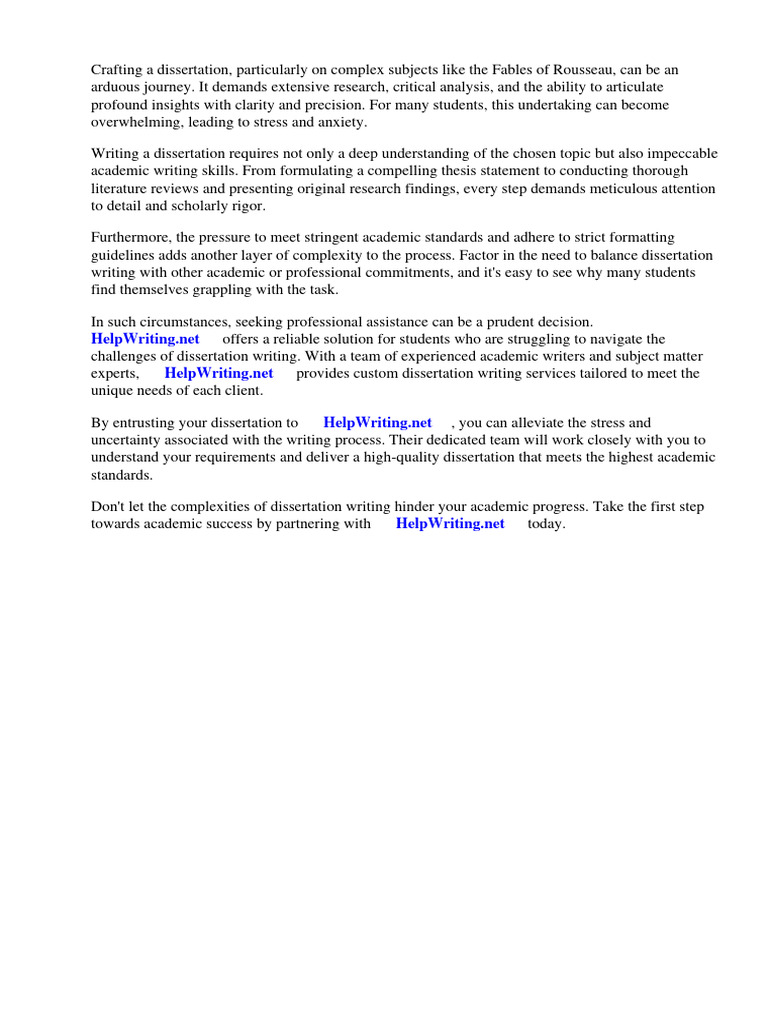 Dissertation Sur Les Fables Rousseau | PDF | Thesis | Encyclopedias