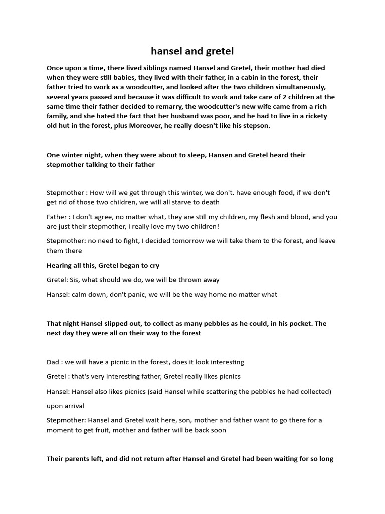 hansel and gretel | PDF | Hansel And Gretel (Opera) | Hansel And Gretel