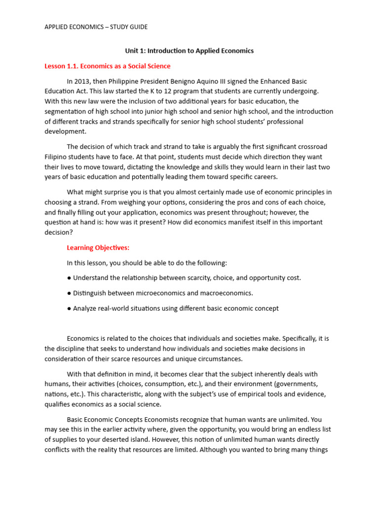 Study Guide 1 - Basic Economic Concepts | Download Free PDF | Gross ... Study Guide 1 - Basic Economic Concepts | Download Free PDF | Gross ...