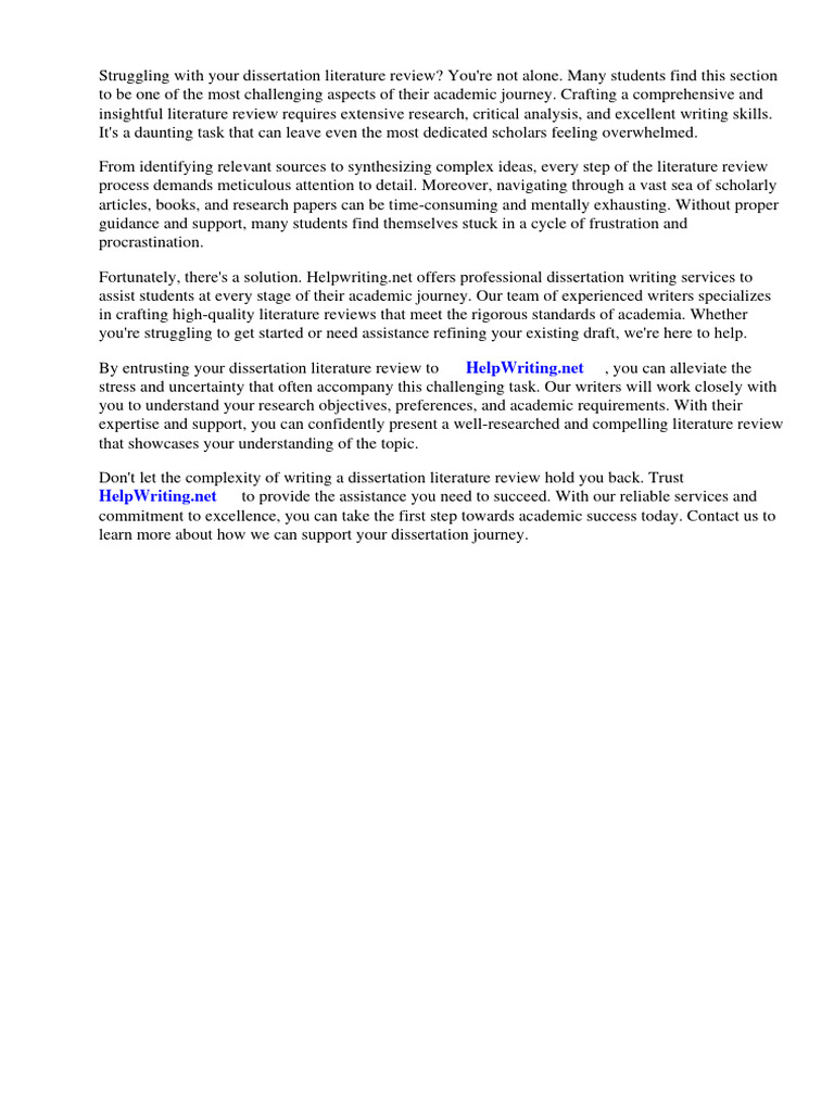 Literature Review As Dissertation | PDF | Literature Review | Thesis