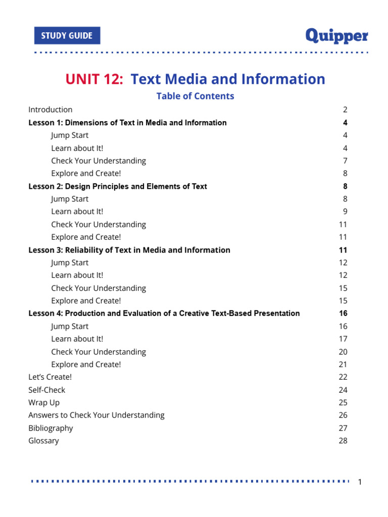 Dimensi.-Unit12 - Text Media and Information-01 | PDF | Mass Media ...