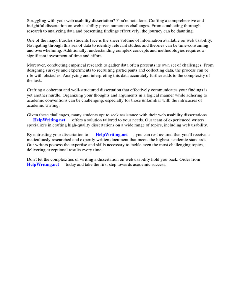 Web Usability Dissertation | PDF | Usability | Human Communication