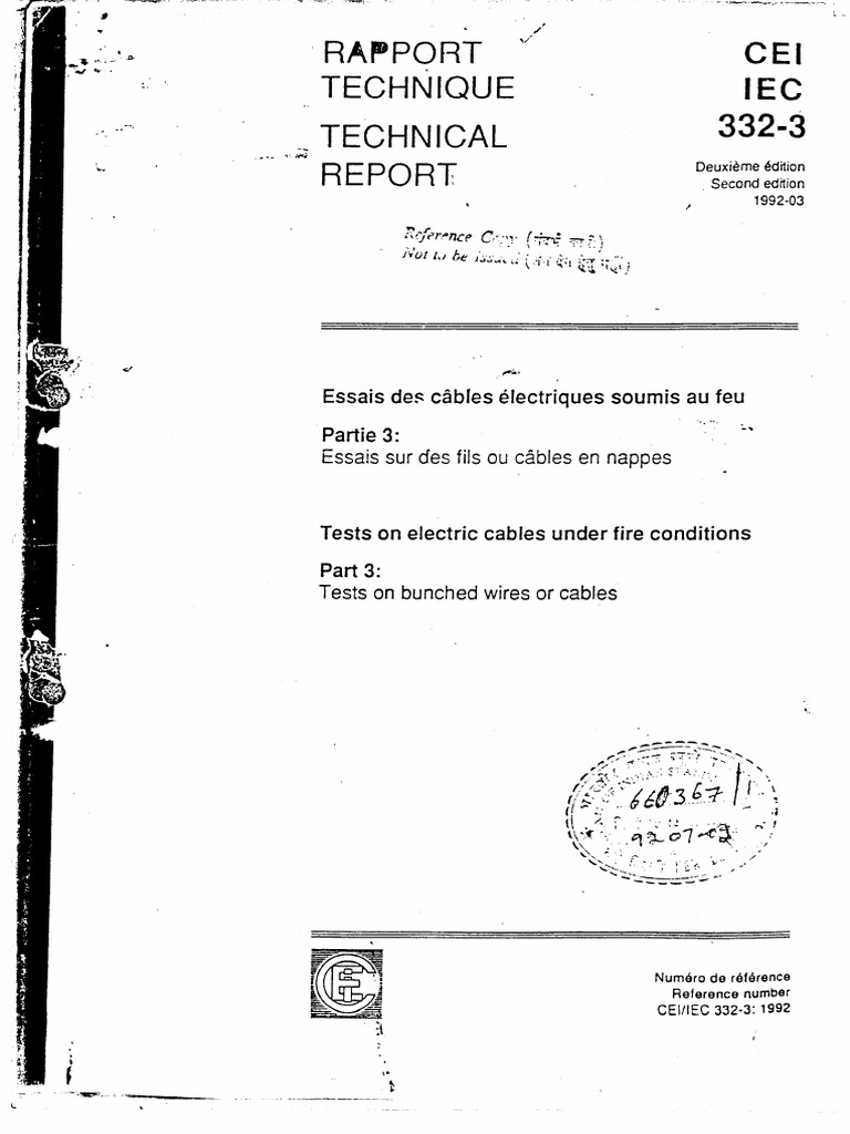 Iec-332-P-3 Fire Test | PDF