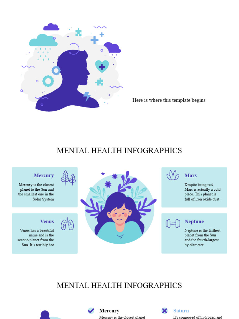Mental Health Infographics by Slidesgo | PDF | Planets | Solar System