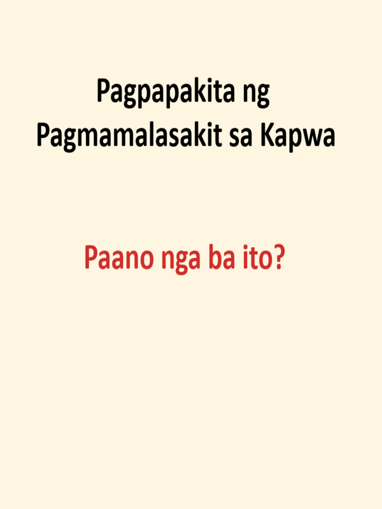 Catch Up Friday Empathy Malasakit | PDF