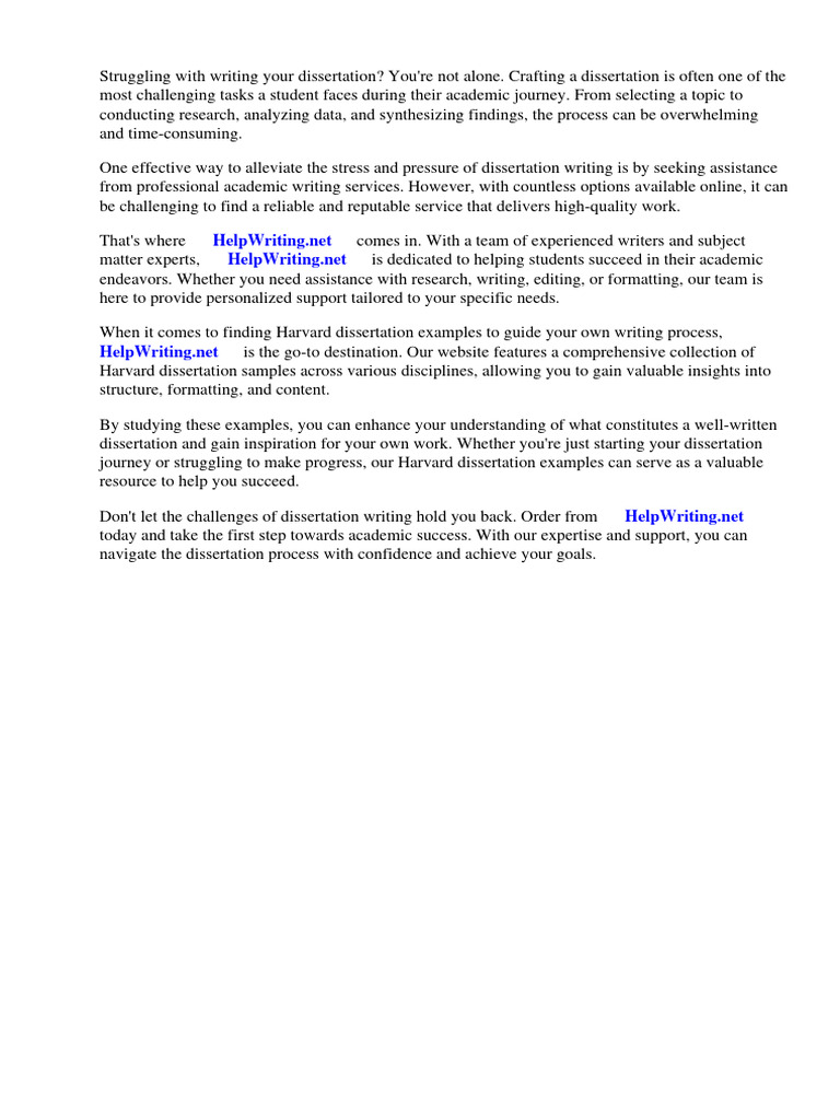 Harvard Dissertation Examples | PDF | Thesis | Citation