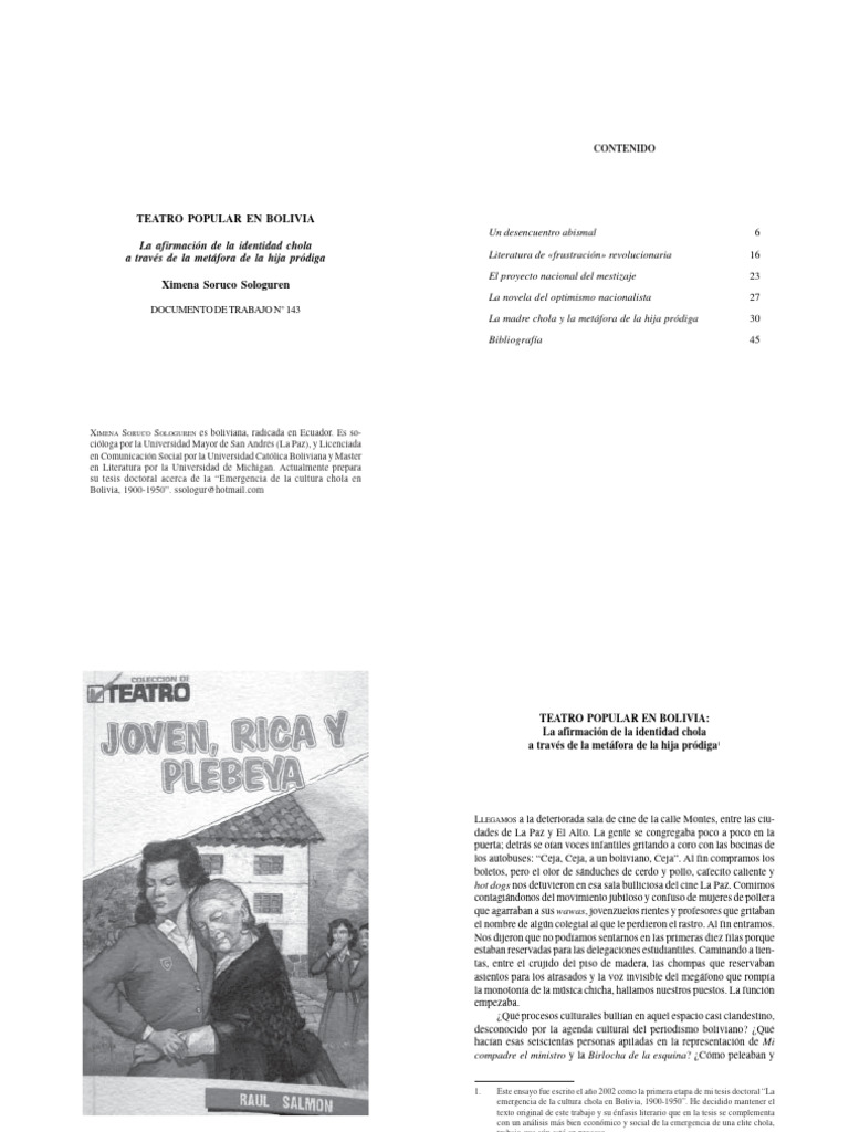 Soruco | PDF | Teatro | Bolivia Soruco | PDF | Teatro | Bolivia