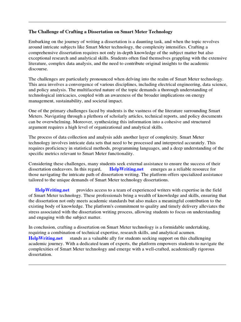Dissertation Smart Meter | Download Free PDF | Smart Grid Dissertation Smart Meter | Download Free PDF | Smart Grid