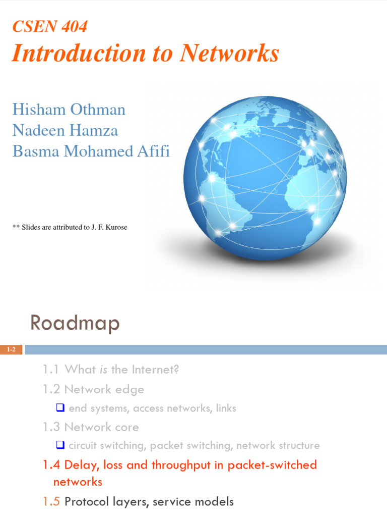 Lecture 2 slides | PDF | Computer Network | Packet Switching