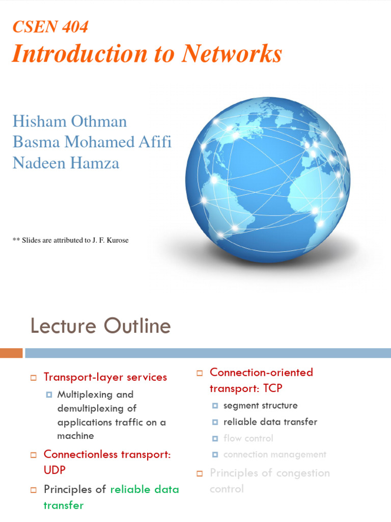 Lecture 5 Slides | PDF | Transmission Control Protocol | Computer Network