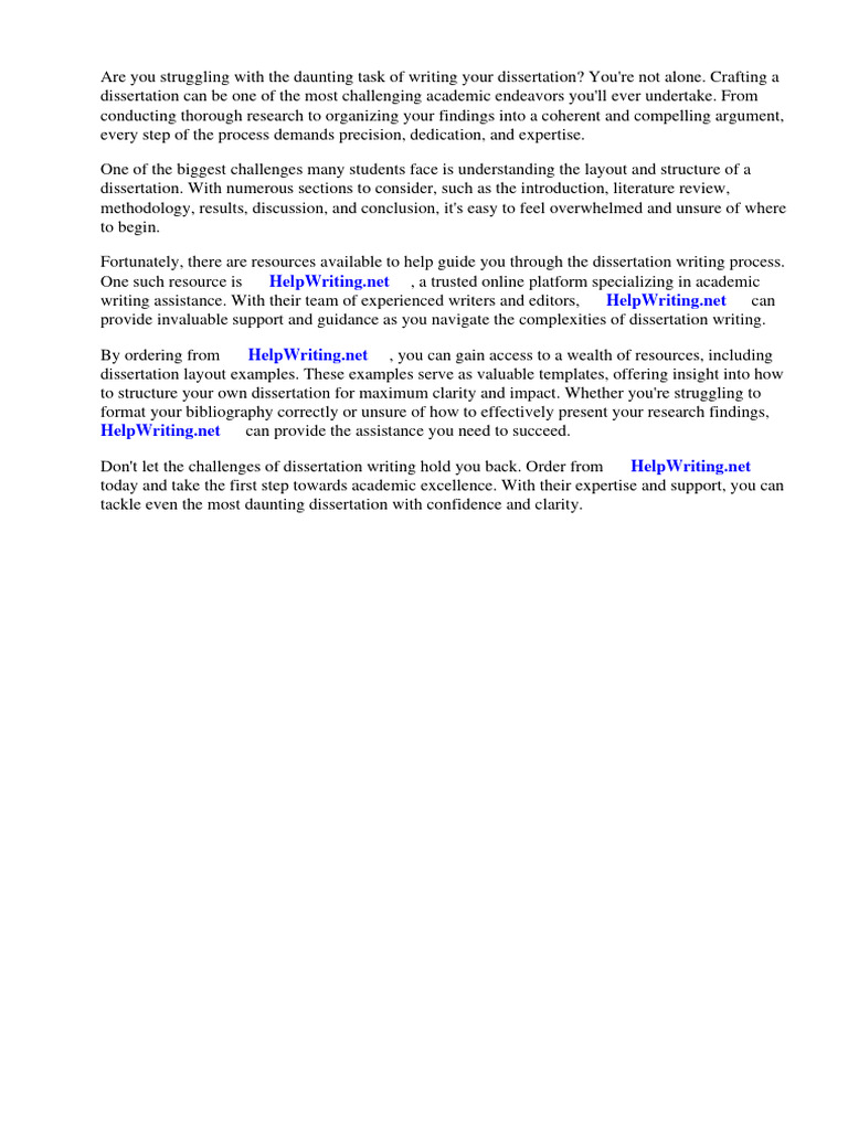 Dissertation Layout Examples Pdf Thesis Sampling Statistics 3105