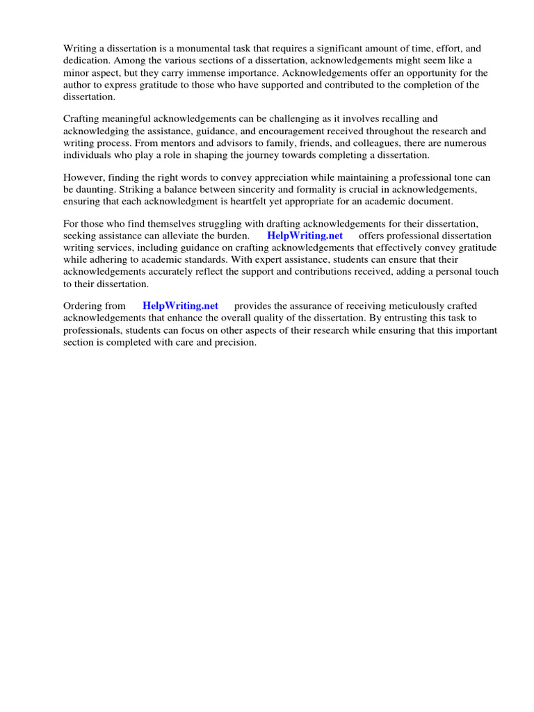 What To Write in Dissertation Acknowledgements | PDF | Thesis | Essays What To Write in Dissertation Acknowledgements | PDF | Thesis | Essays