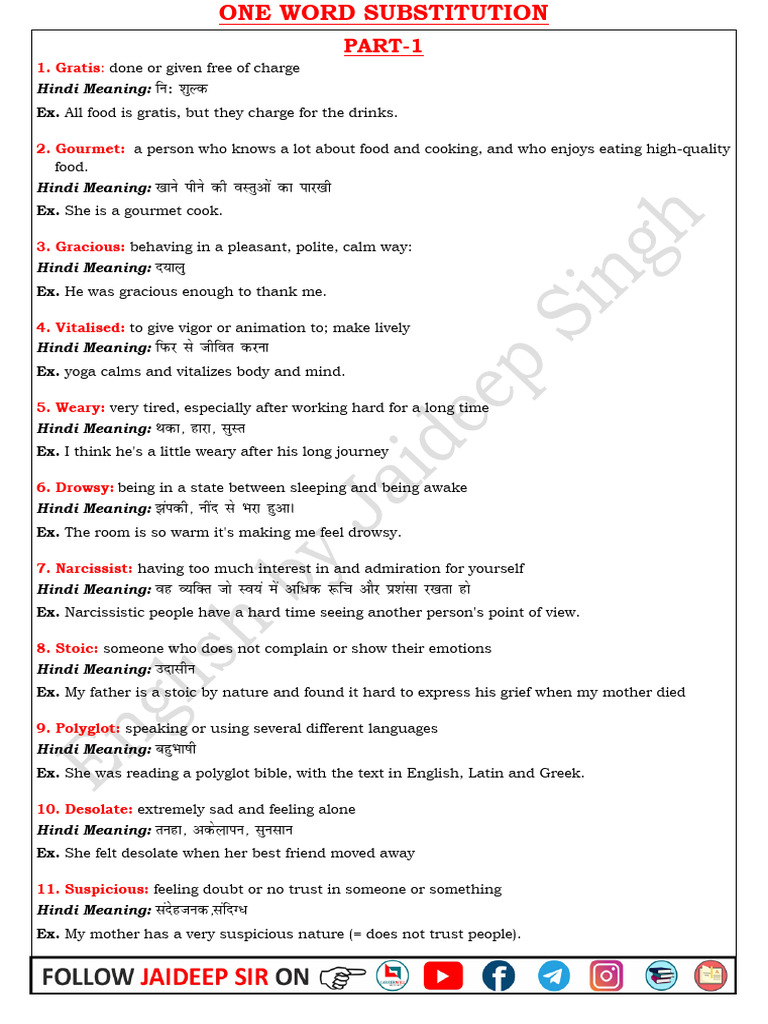 Vocab Class 1 On App | PDF