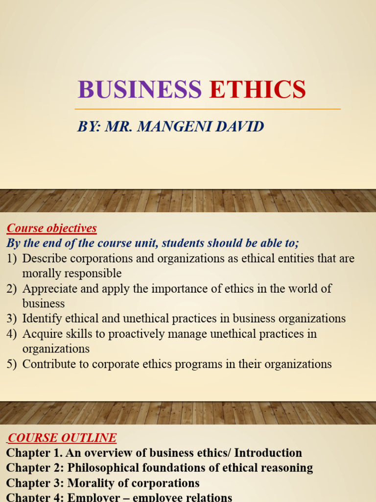 Business Ethics-Introduction | PDF | Business Ethics | Justice