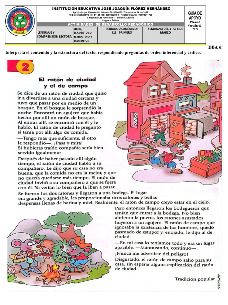 El Cuento Su Estructura Y Elementos Pdf