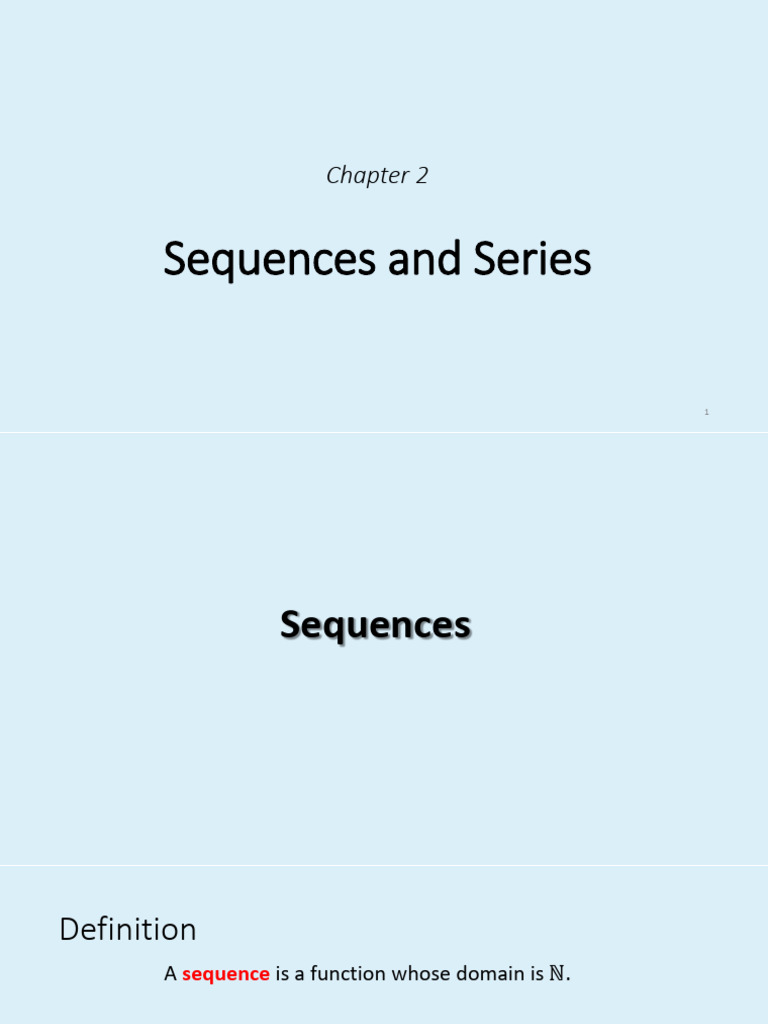 2nd Lesson Sequenses and Series | PDF | Sequence | Limit (Mathematics)