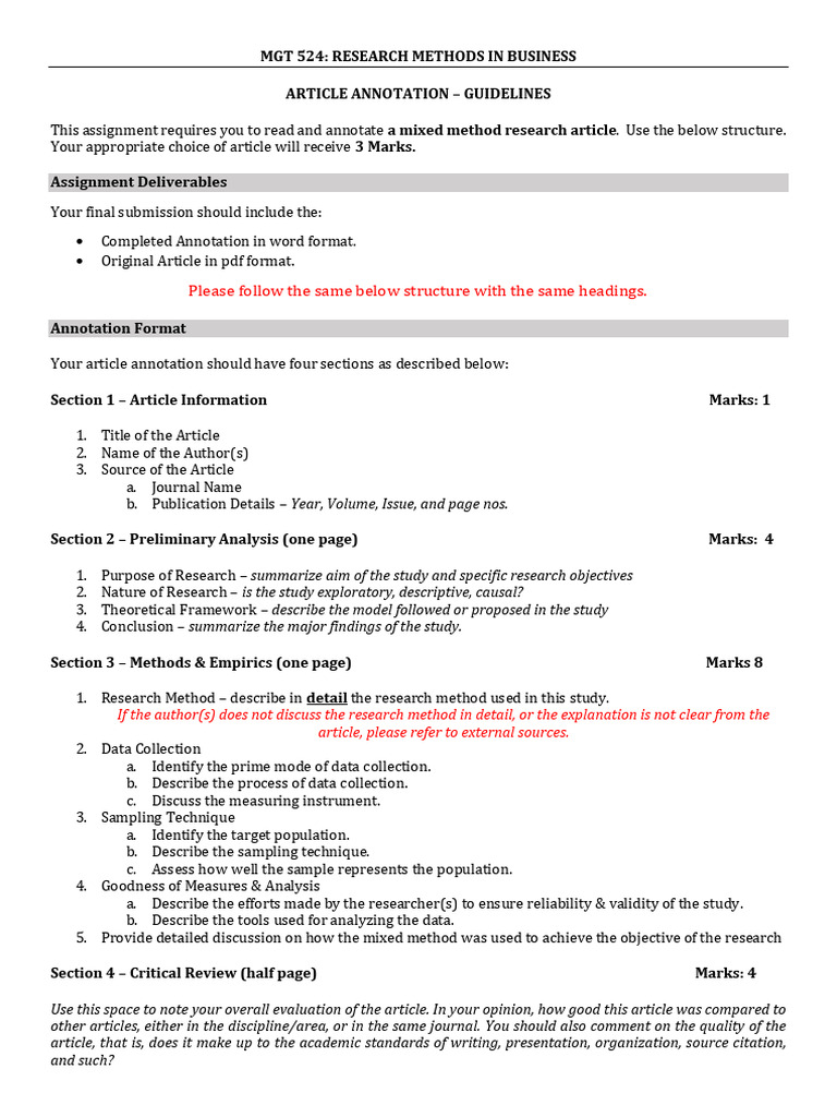 Article Annotation - Guidelines | PDF | Annotation | Information Science