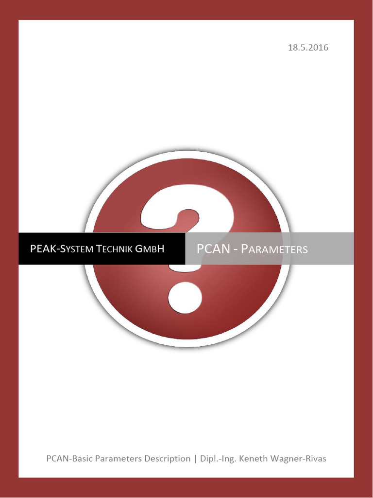 PCAN Parameters Guide | PDF | Parameter (Computer Programming) | Bit Rate