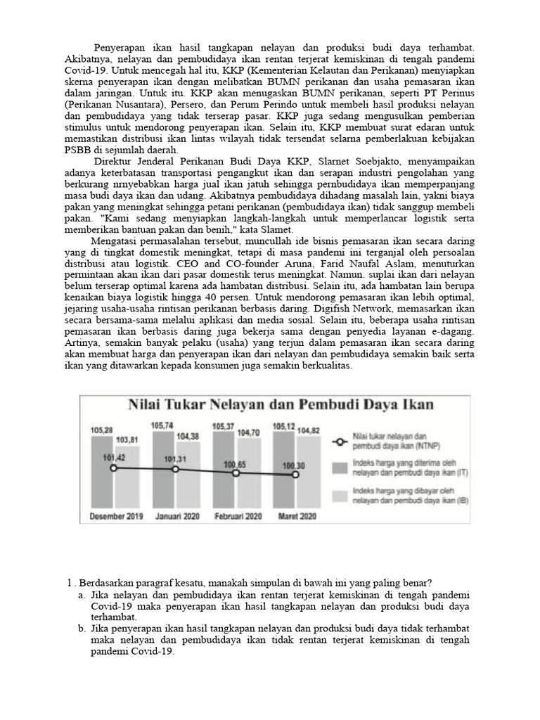 Penyerapan Ikan dan Dampak Pandemi | PDF