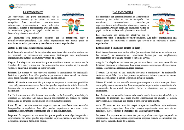 Las Emociones | PDF | Las emociones | Asco