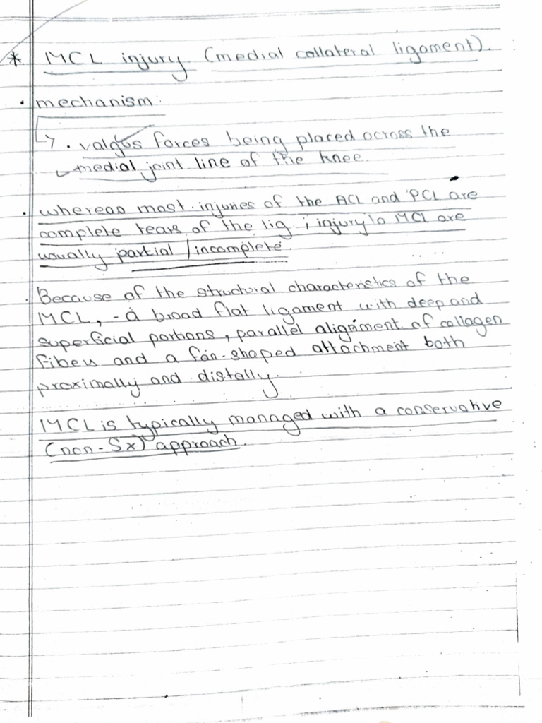 MCL Injury | PDF | Knee | Joints