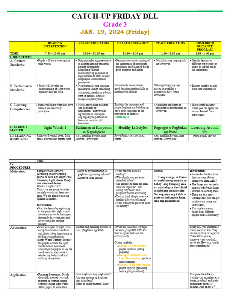 Catch Up Friday. | PDF | Learning | Cognitive Science