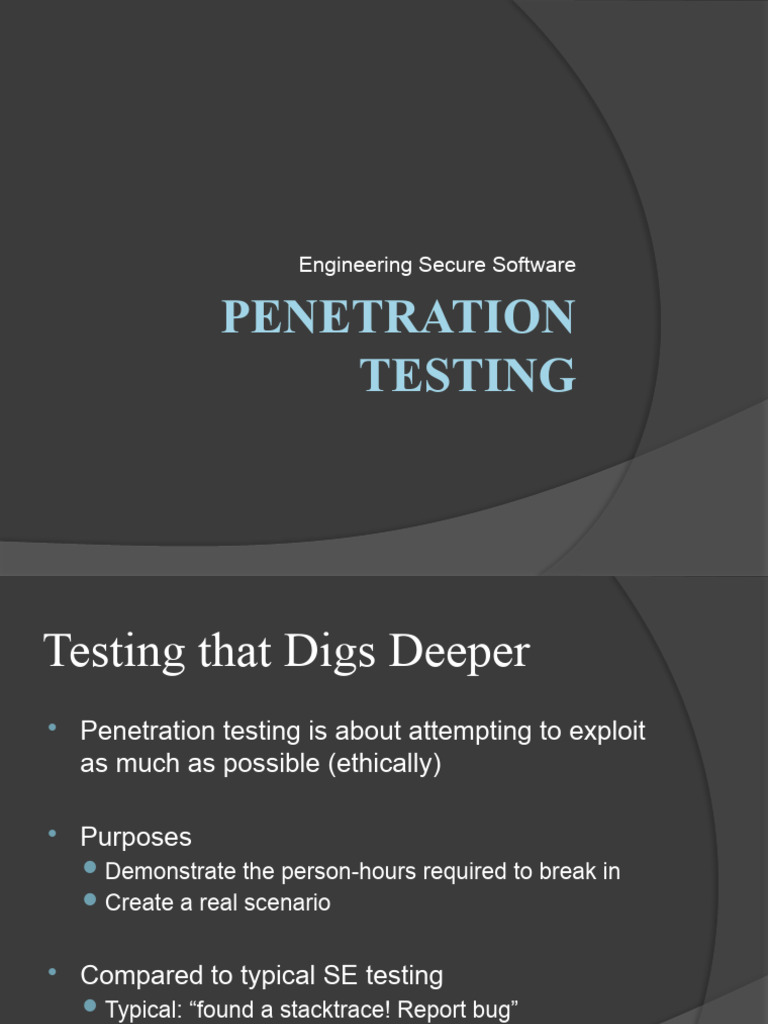 06a Penetration Testing | PDF | Penetration Test | Computer Architecture
