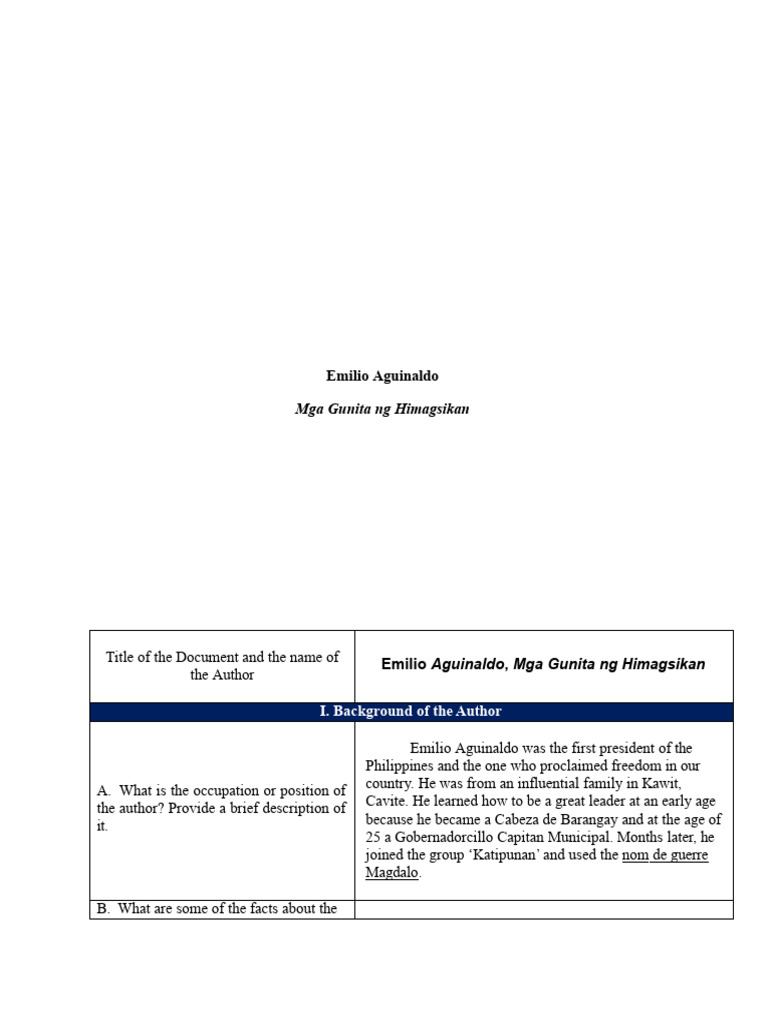 Mga Gunita NG Himagsikan | PDF
