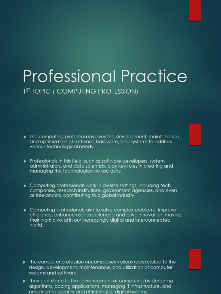 Computing Profession | PDF | Computing | Cloud Computing