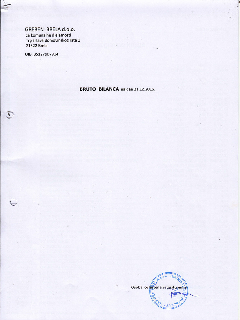 Bruto Bilanca 31.12.2016 | PDF