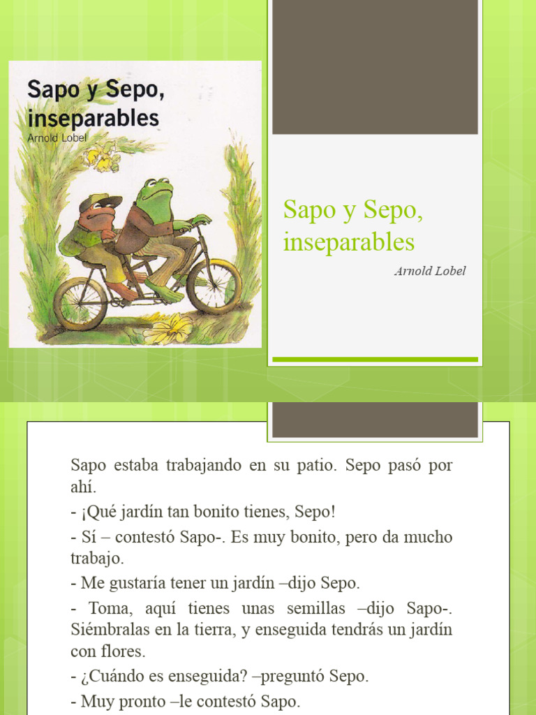 Sapo y Sepo, Inseparables (El Jardín) | PDF