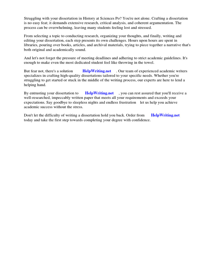 Exemple Dissertation Histoire Sciences Po | PDF | Scribd | Thesis