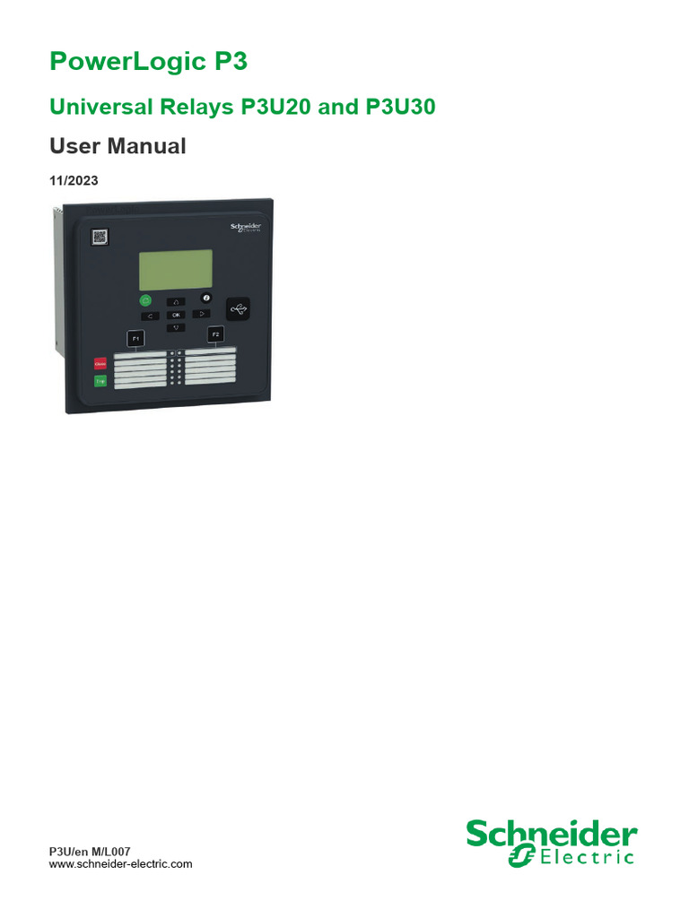 PowerLogic P3 User Manual for Relays | PDF | Electromagnetic ...