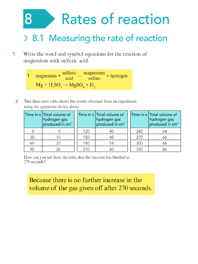 Gr8 Chemistry Ch8 | PDF | Gases | Reaction Rate