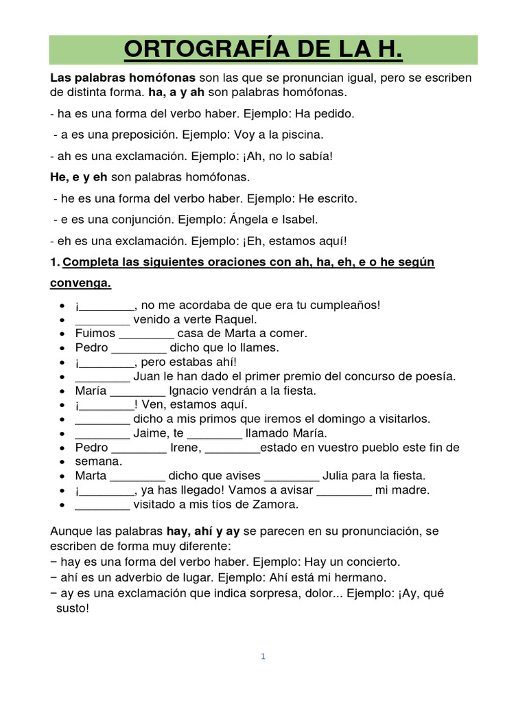ORTOGRAFÍA-DE-LA-H | PDF
