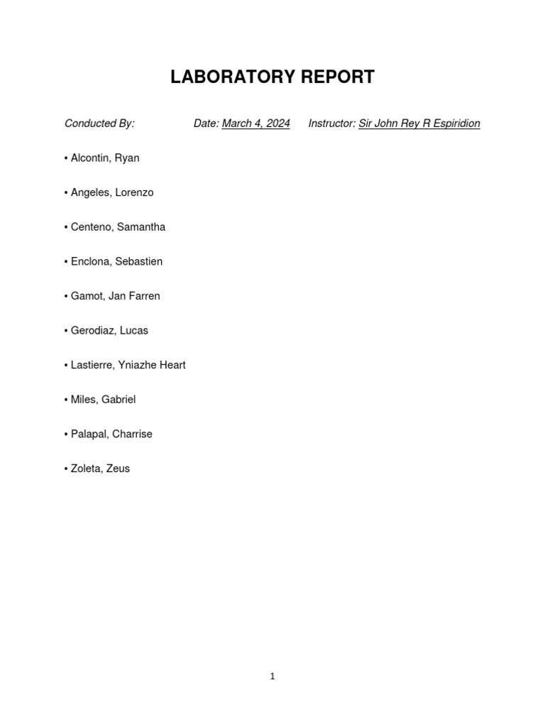 Laboratory_Report | PDF | Stomach | Digestion