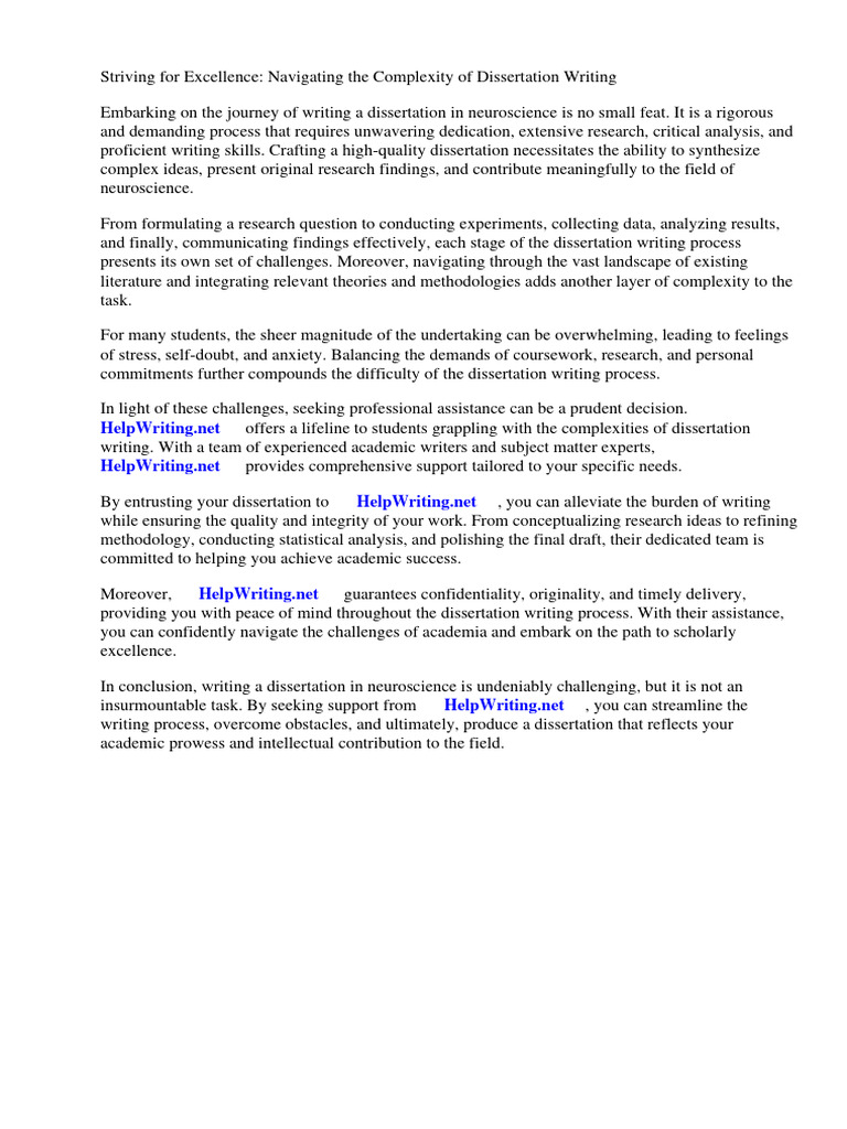 Neuroscience Dissertation Examples | PDF | Neuroscience | Brain
