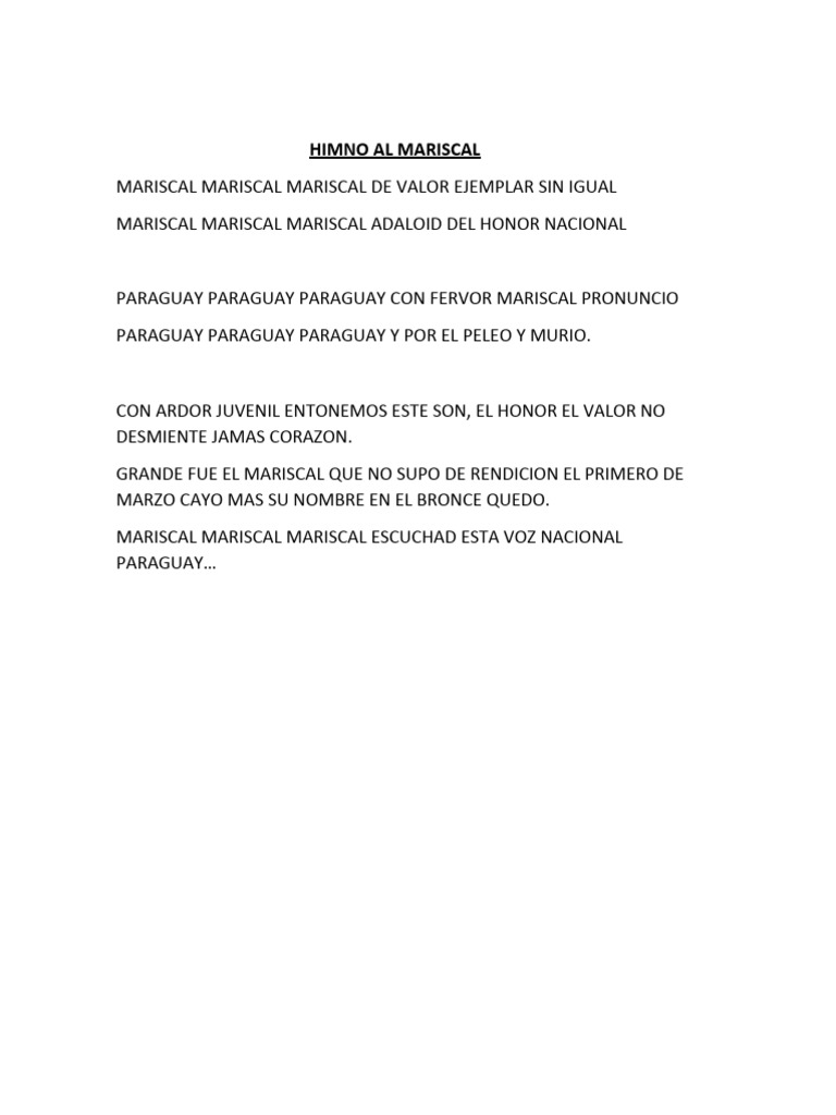 Himno al Mariscal López | PDF