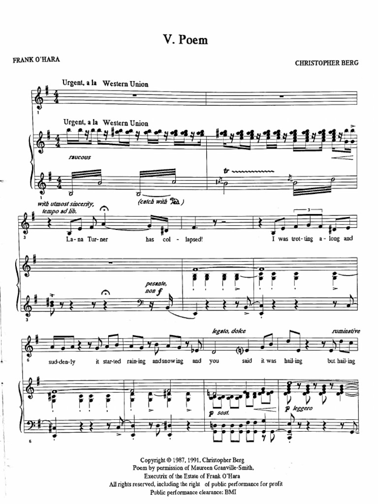 Poem, Christopher Berg | PDF