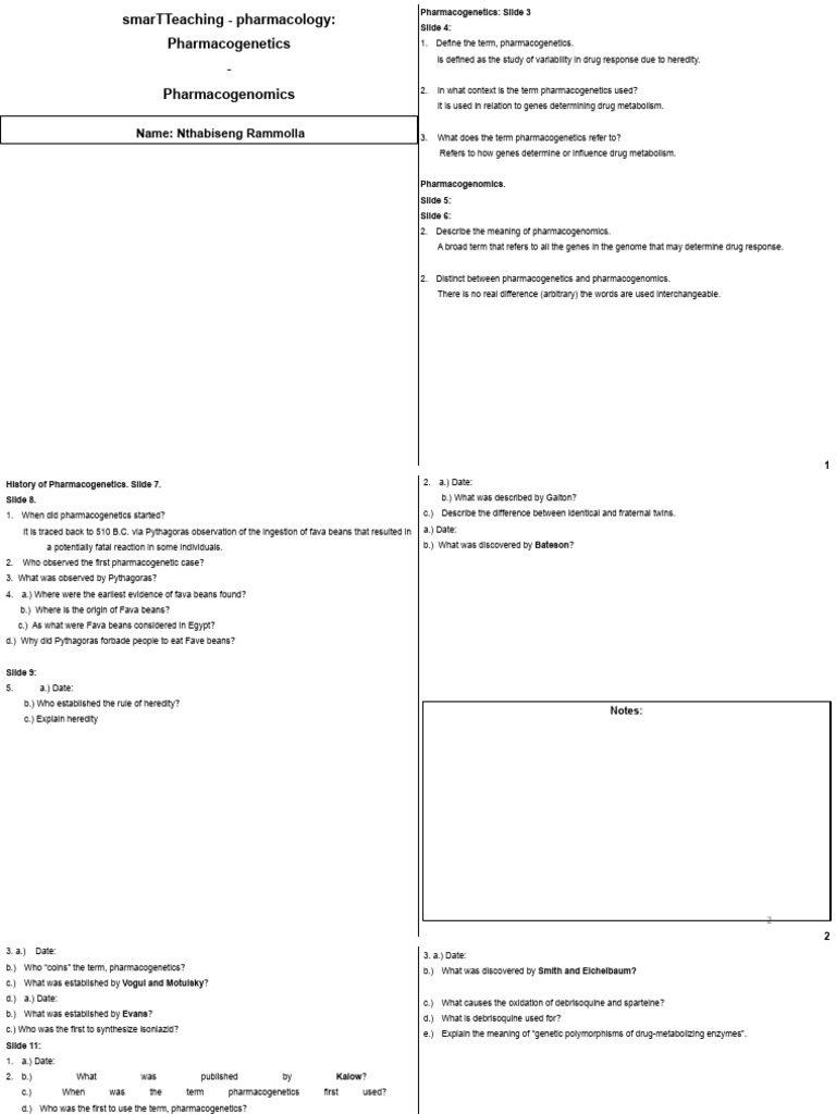 Human Genetics - Worksheet | PDF | Pharmacogenomics | Medical Treatments