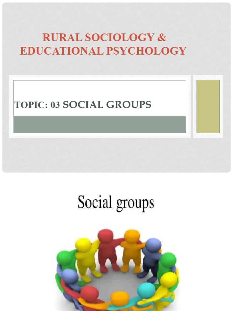 Social Groups Ch.3 | PDF | Social Group | Social Psychology