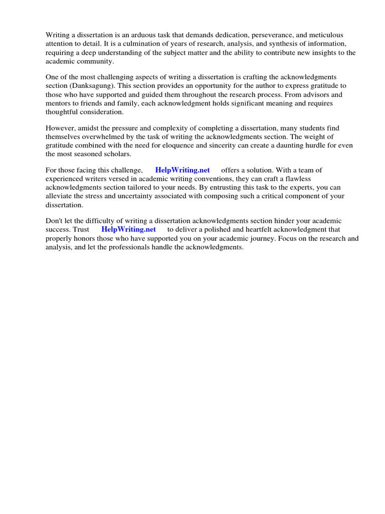 Dissertation Danksagung Schreiben | PDF Dissertation Danksagung Schreiben | PDF
