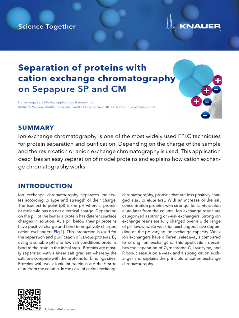Cation Exchange | PDF | Chromatography | Protein Purification