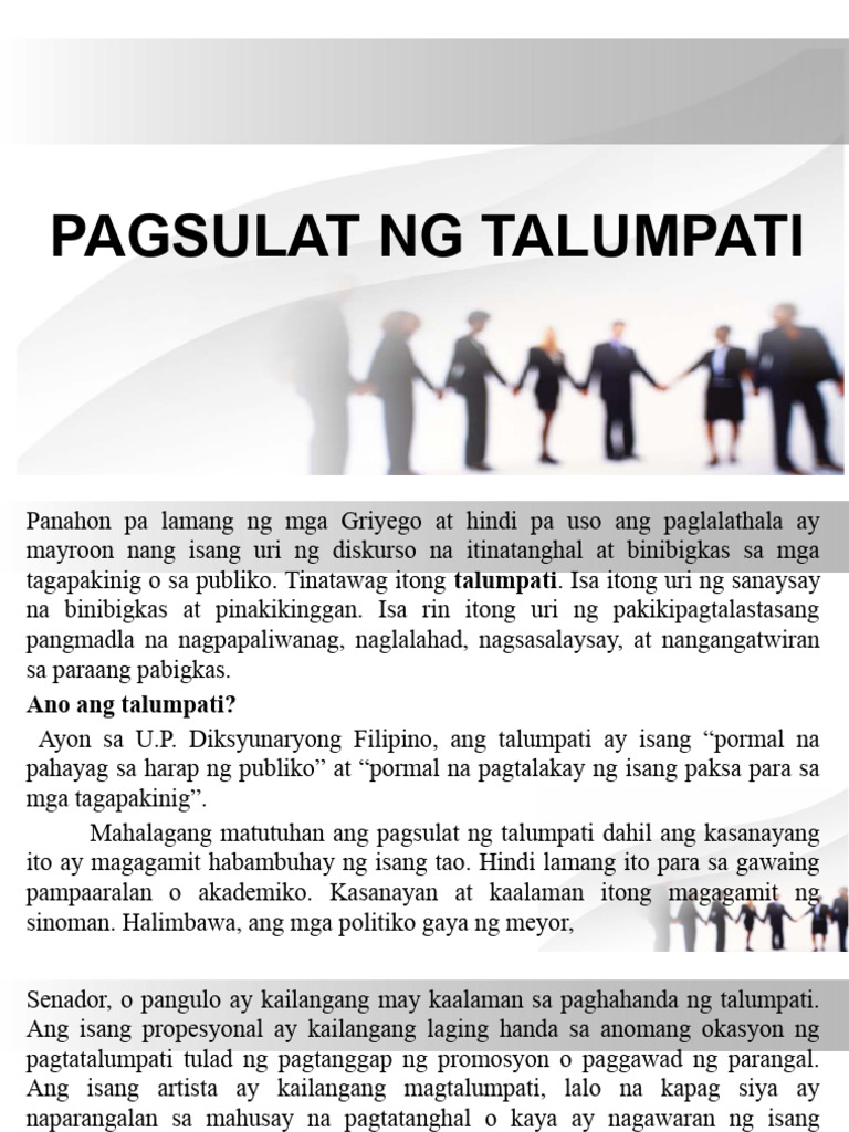 Talumpati | PDF
