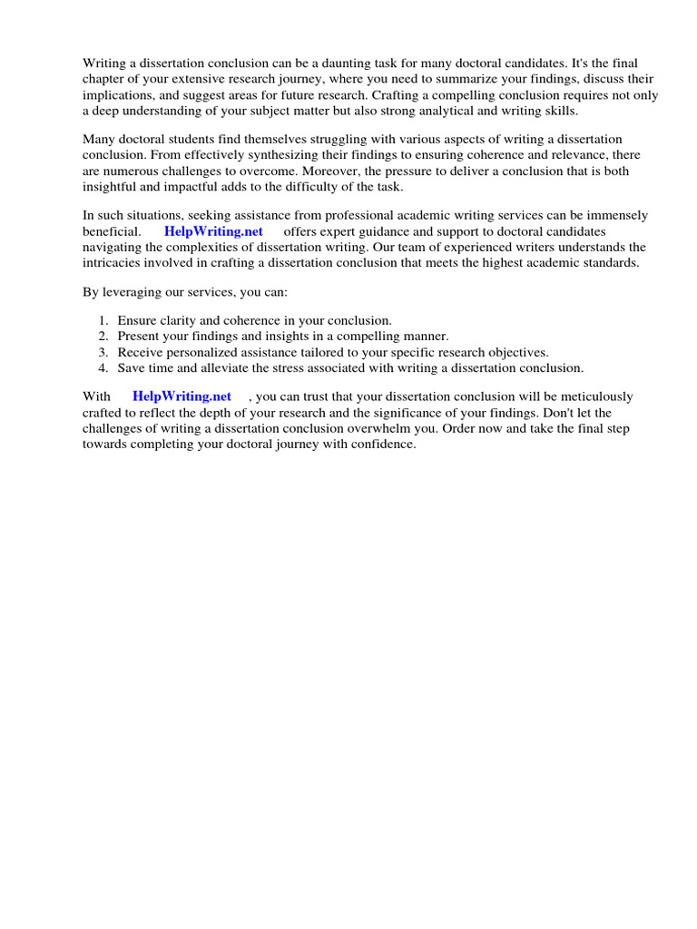 Mastering Your Dissertation Conclusion | PDF | Thesis | Theory